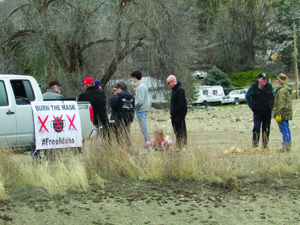 Protestors Burn Masks - The Idaho World